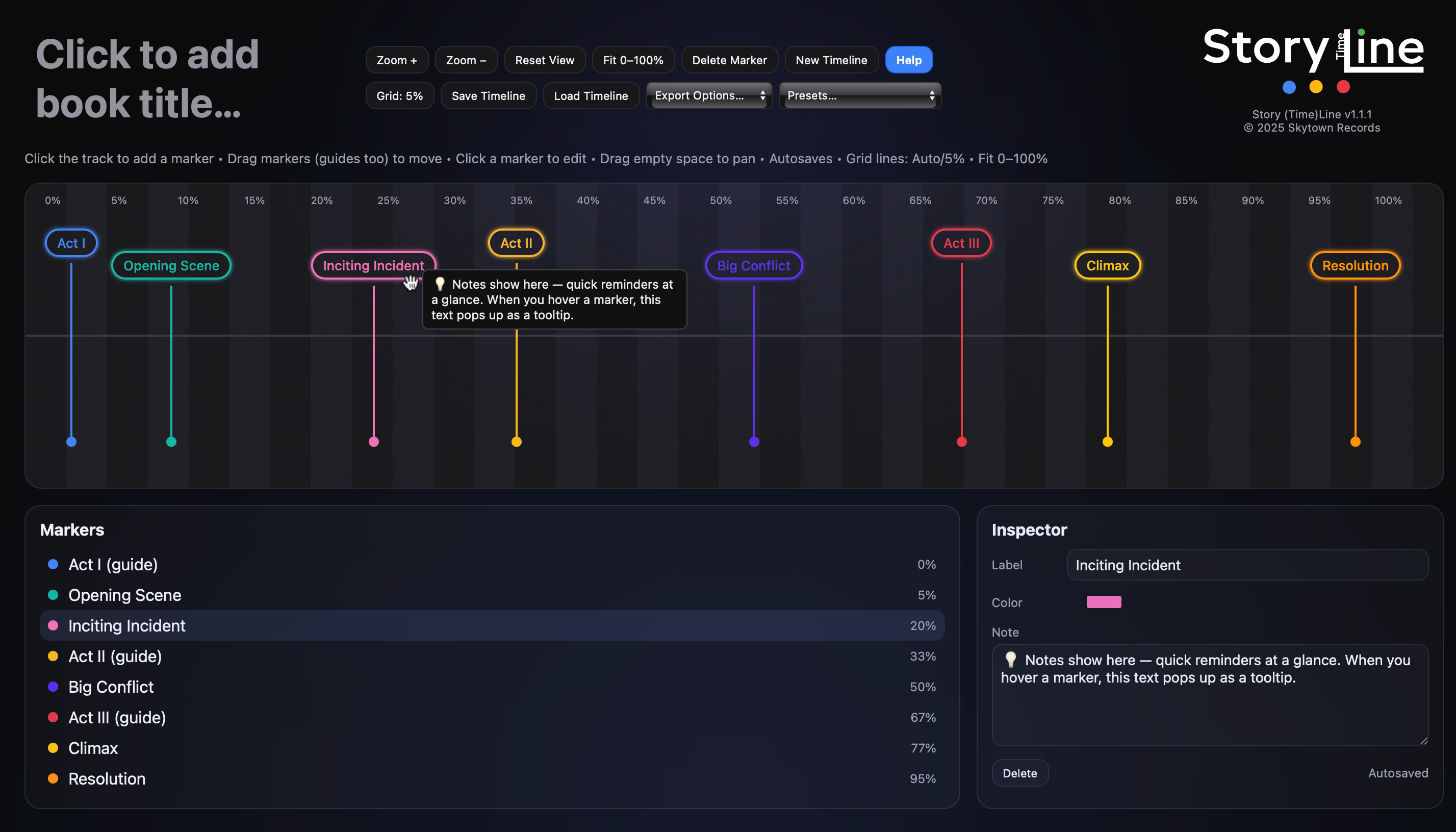 Story(Time)Line — A Timeline You’ll Actually Use for Writers ...